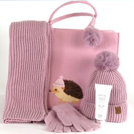 Woolies Set with hand lotion - Pink